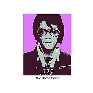 David Bowie, Elvis, Johnny Cash, Jimi Hendrix, Frank Sinatra, Mick Jagger Mugshot Poster Set - 8x10 Wall Art Decor, Decorations for Living Room, Bedroom - Gift for Men, Women - UNFRAMED Prints