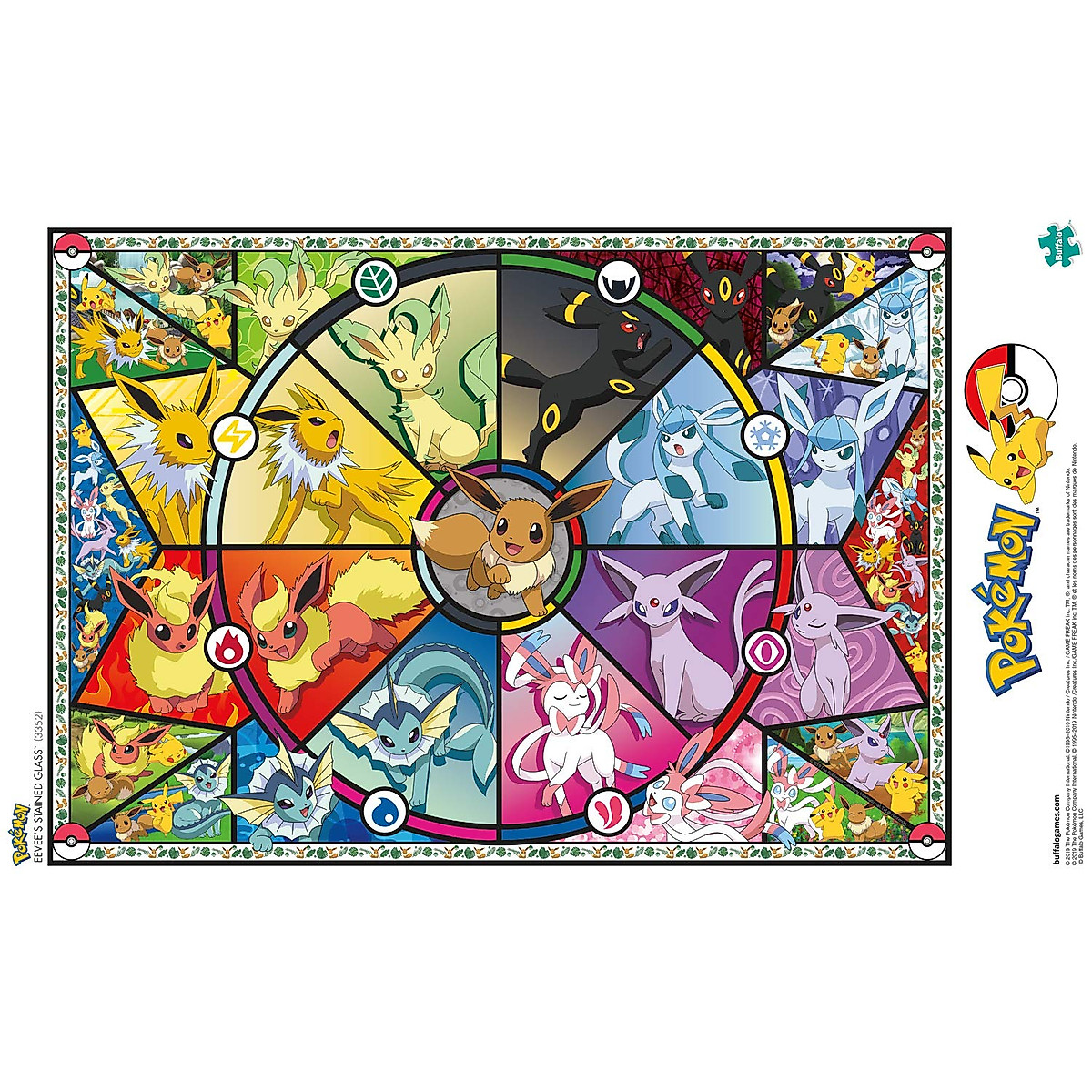 Buffalo Games - Pokémon - Eevee's Stained Glass - 500 Piece Jigsaw Puzzle