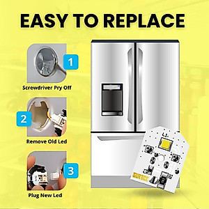 Gurtice New Upgraded 10-Pack WR55X11132 WR55X25754 LED Light for GE Refrigerator Replace WR55X30602 WR55X26486 PS4704284 3033142 EAP12172918 AP6261806