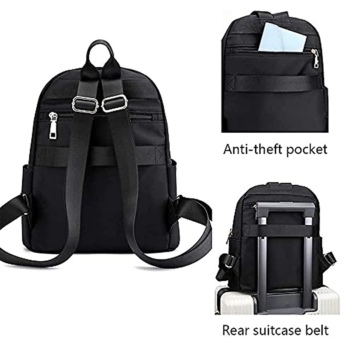 DreamerX Backpack Purse for Women Nylon Anti-theft Backpack Handbags and Shoulder Bag Waterproof Lightweight Daypack for Ladies/Girls/Women/Business/Travel/College