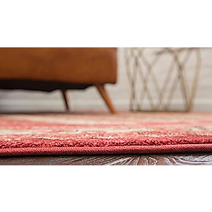Unique Loom Fars Collection Area Rug - Pasadena (9' x 12' 2" Rectangle, Rust Red/ Black)