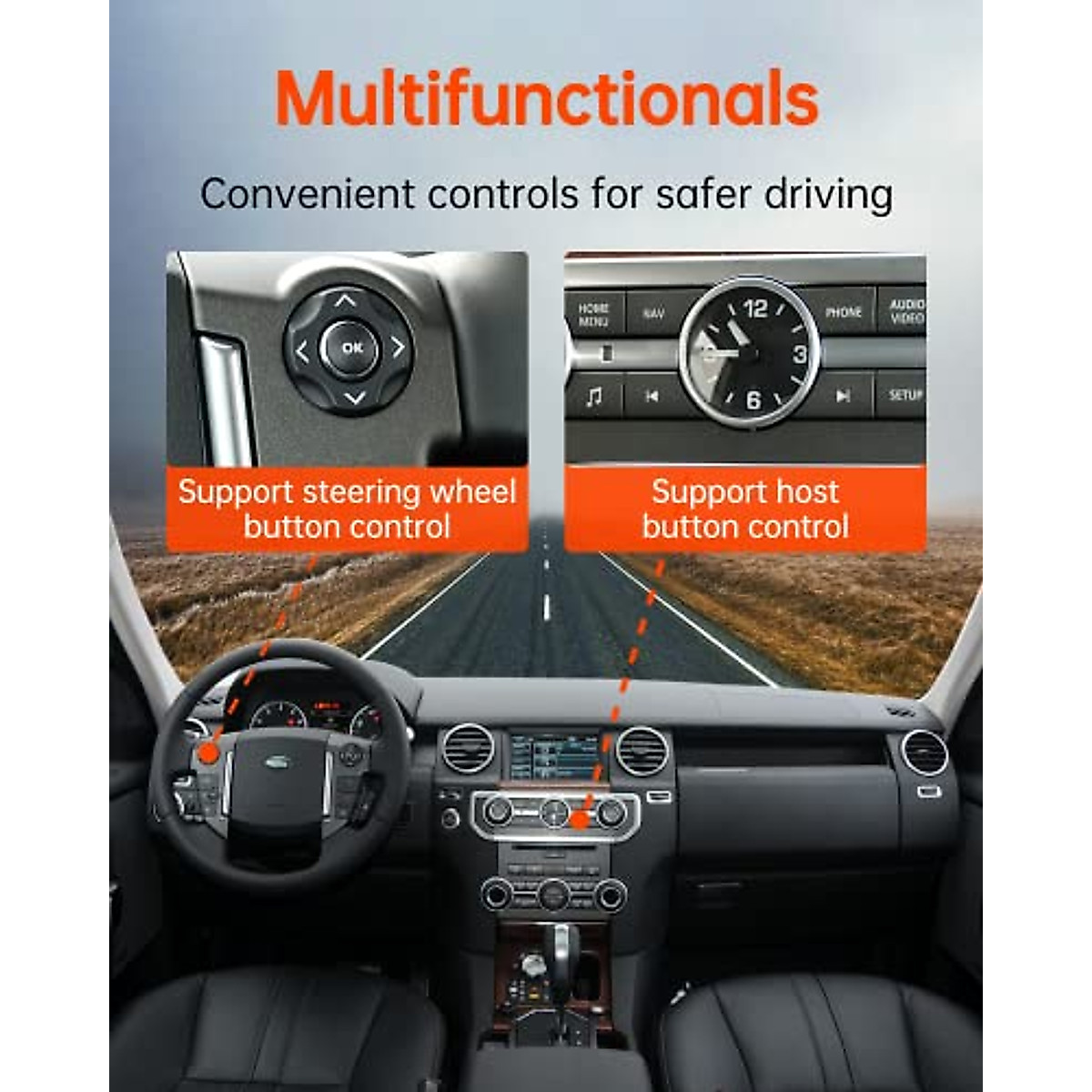 GITANK Bluetooth 5.0 aptX-HD Adapter for Range Rover, Land Rover, Jaguar iPod iPhone Music Interface Wireless Audio Car Kit