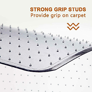 Carpet Chair Mat for Home Office Chair Mat for Carpet, Easy Glide Rolling Computer Desk Chair Mats for Carpeted Floor, Clear Floor Protector Rug for Low/Medium Pile Carpet (30"x 48")