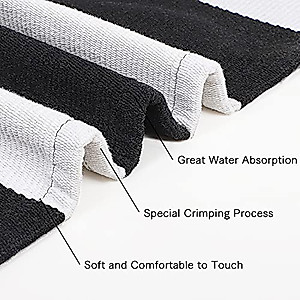 Black Stripe Outdoor Runner Rug Cotton Woven Floor Throw Carpet Mat Washable Front Door Entryway Doormat for Layered Door Mats Porch Farmhouse Entryway-35.4" x59