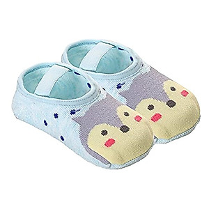 QandSweat Baby Toddler Non-skid Socks Little Girls Cute Cartoon Floor Socks 9-36 Months (Cartoon 8 Pairs)
