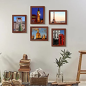 SESEAT 8x10 Picture Frame Dark Red, Display Pictures for Wall and Tabletop, 1 Pack