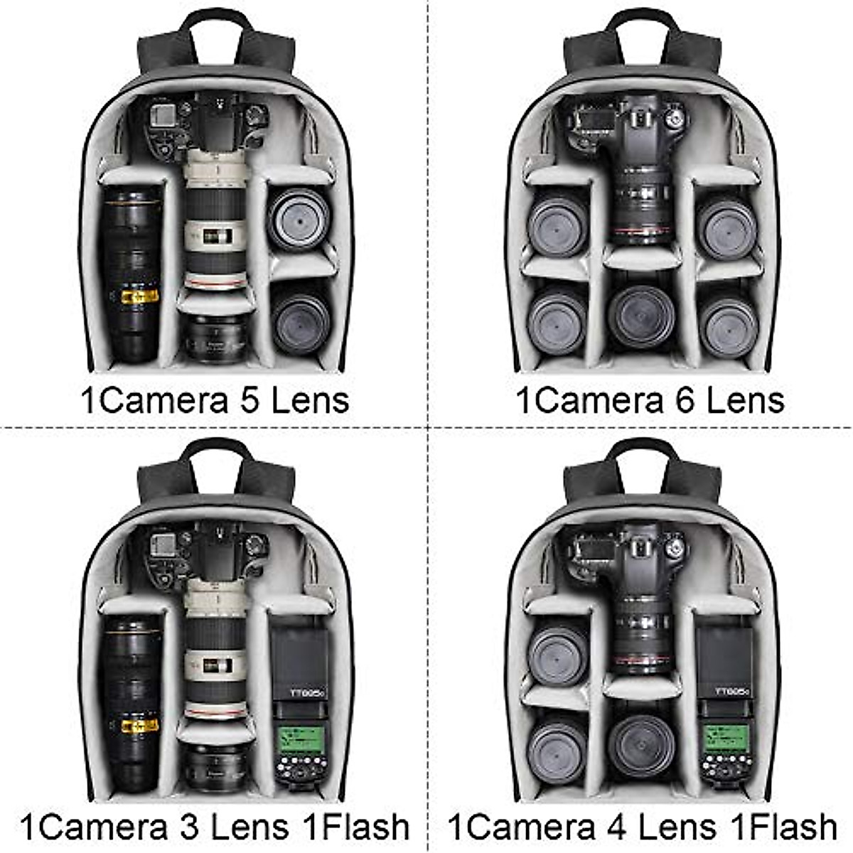 CADeN Camera Backpack Bag Professional for DSLR/SLR Mirrorless Camera Waterproof, Camera Case Compatible for Sony Canon Nikon Camera and Lens Tripod Accessories