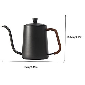 COLLBATH 1pc Hand Pour Coffee Pot Gooseneck Kettle Stovetop Coffee Espresso Maker Gooseneck Water Kettle Coffee Pouring Kettle Goose Neck Teapot Drip Filter Tea Kettle Brew Black