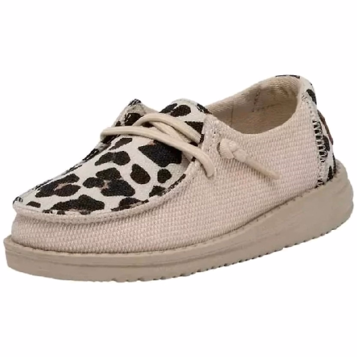 Hey Dude Girl's Wendy Youth Funk Leo Safari Size 2 | Girl’s Shoes | Girl’s Lace Up Loafers | Comfortable & Light-Weight