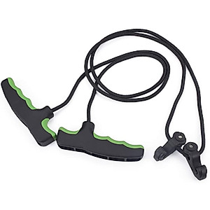 GPP Crossbow Cocking Device Three Finger Double Handle Crossbows Rope Cocker Aid Cocking String Tool (Green and Black)