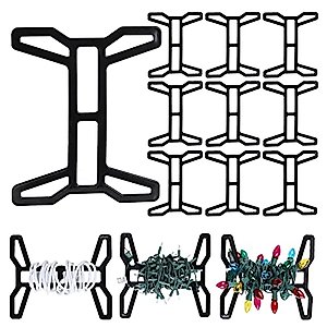 10 PCS Christmas Lights Storage Holder, Strong & Portable Extension Cord Holder Organizer Holiday Light Storage for All Purpose Light & Cord Wind Up, Cord Storage Reel for Cord Wire Hose Storage