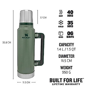 Stanley Classic Vacuum Bottle 1.4L (Hammertone Green)
