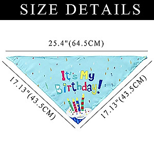 Avaner Dog Birthday Bandana Set, Pet Birthday Party Hat Bandana Bowtie Set for Small Medium Dogs Cats
