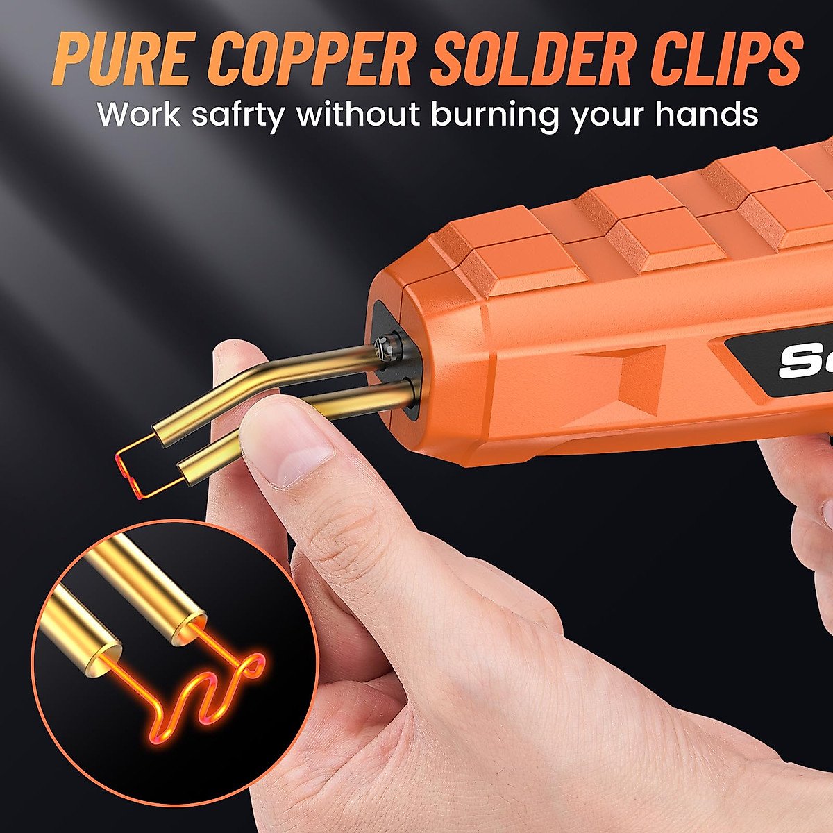 Plastic Welding Kit, Seesii 50W Mini Plastic Welder Handheld Plastic Welding Tools Kit Repair Automotive with 4 Types of Staples for Plastic Welding Machine Gun Car Bumper Crack Repairing