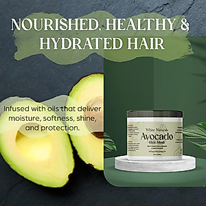 Biotin-Infused Hair Mask: Deep Conditioning for Thicker, Voluminous Hair Growth - Nourishing Avocado Oil Cream Restores Damaged Strands, Sulfate-Free