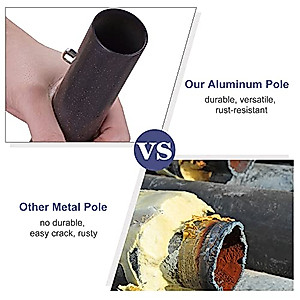 Aok Garden 10ft Patio Umbrella with Solar Lights - 30 LED Rectangular Tilt Umbrella Aluminum Pole, 6-8 Chairs Outdoor Rectangle Umbrella for Lawn Backyard, Deck, Pool and Beach, Navy Blue