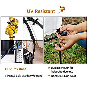 Reusable Zip Ties Assorted Sizes 6+8+10+12 Inch 100 Packs Releasable Zip Tie Heavy Duty Round Ending No Hurt Removable Cable Ties Reusable Indoor Outdoor Tie Wraps for Wire No Slip Off