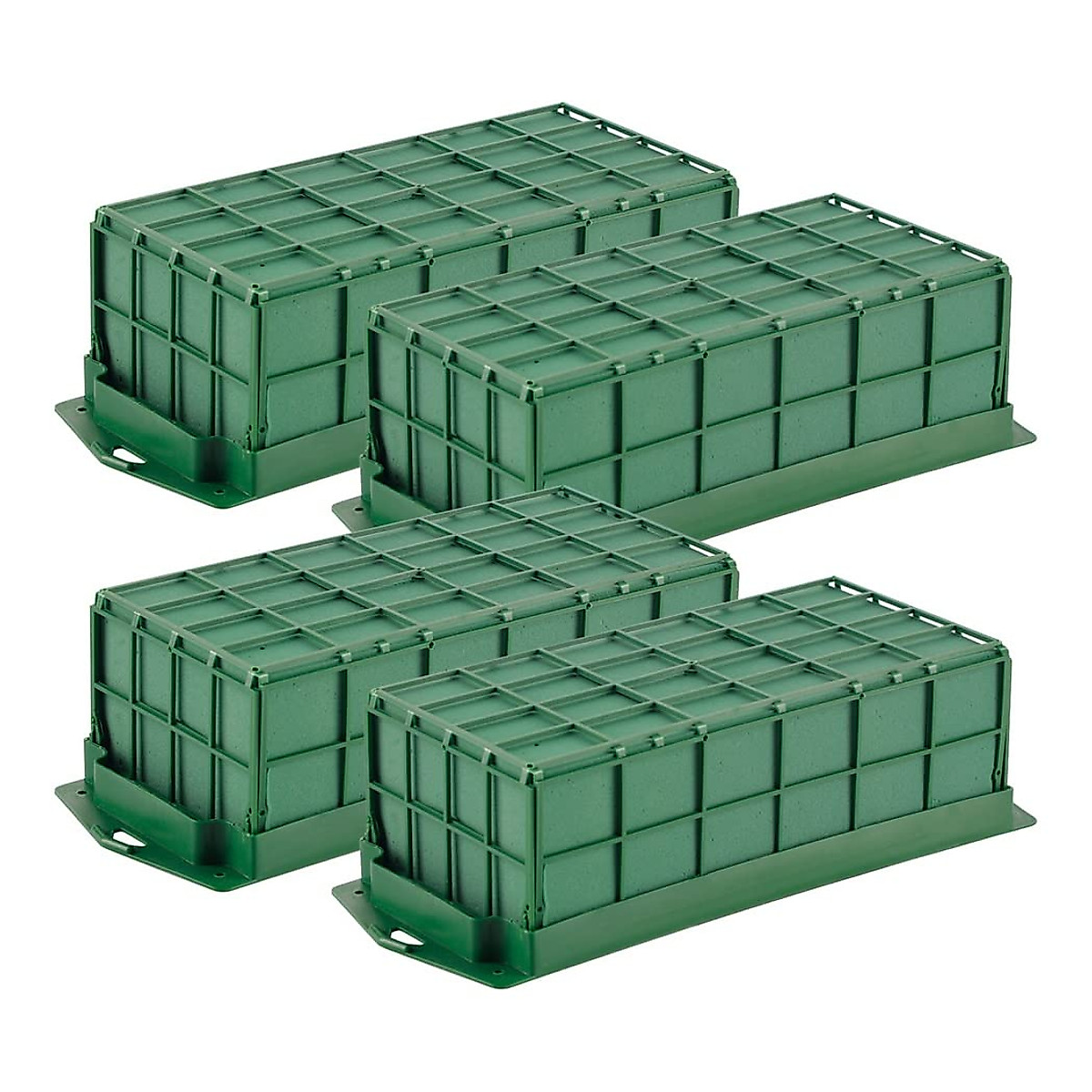 Floral Foam Cage, 4 Pcs Foam Holder for Fresh Flowers Artificial Flowers, Light Floral Foam Holders for Flower Arrangement Party Wedding Dinner Decorations（Retangle）