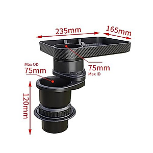 Car Cup Holder Expander, Detachable Car Food Table Tray,Car Organizer Desk, fit in 18-40 oz Water Bottle Stainless Steel Tumbler,Car Seat Cup Holder Snack Tray for Road Trip Accessories (Model A)