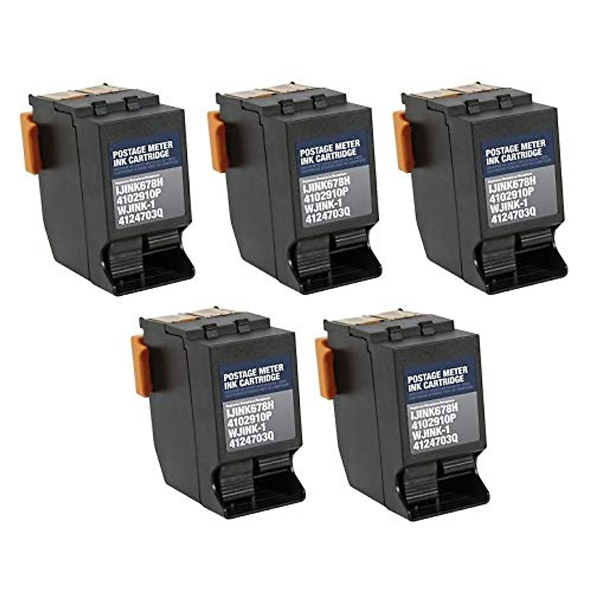 SuppliesMAX Remanufactured Replacement for NeoPost IJ-65/IJ-70/IJ-75/IJ-80/IJ-85/MSL-650 Red Postage Meter Inkjet (5/PK-31500 Page Yield) (300239_5PK)