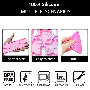 Cloud Lollipop Chocolate Birthday Mold, Star Fondant Silicone Mold for Cake Decoration Cupcake Topper Sugar Craft Gum Paste Cookie Dessert Ice Cube Clay Resin