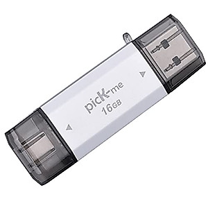 picK-me USB C Flash Drive, 2-in-1 USB 3.0 Thumb Drive, Dual USB Memory Stick Drive High Speed, for Type-C Android Smartphones Tablets and New MacBook (16GB)