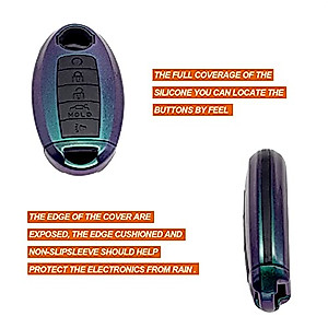 SK CUSTOM Smart Key Fob Case Cover Compatible with Infiniti JX35 Q50 Q60 QX56 QX60 QX80 for Nissan Altima Armada Maxima Murano Pathfinder Rogue 5 Button Keyless Entry Remote