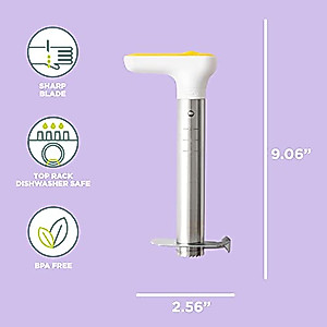 Chef'n Twist'n Core Pineapple Corer Tool, Double Edged Blade, Yellow