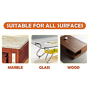 Clear Corner Guards PVC Table Corner Protectors,Clear Edge Bumpers,High Resistant Adhesive Gel,Corner Protector for Baby,Kids,Furniture,Cabinet,Glass,Coffee Table (12 Fillet)