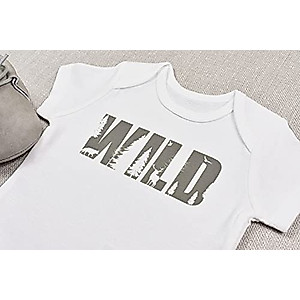 Wild Baby Bodysuit, Adventure Baby Clothes, Wild Baby Shirt, Nature Lover Hiking Baby Shower Gift, Mountain Shirt (12M Long Sleeve Bodysuit) (0-3M Short Sleeve Bodysuit)