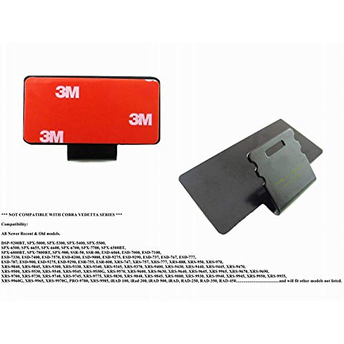CBT3M Improved 3M Taped Permanent Windshield Mount for Most Models of Cobra Radar Detectors