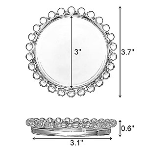 Fasmov 10 Pack Crystal Coasters Drink Coaster for Home Counters, Kitchen, Dining Room, Living Room, Patio, Coffee Table, 3.7 inches