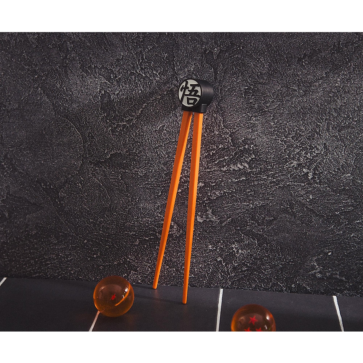 Dragon Ball Super Goku Symbol PVC Plastic Training Chopsticks For Beginners | Reusable Utensil Set For Ramen Noodles, Sushi, and More