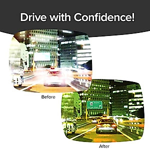 BattleVision Night Vision Wraparounds Green Night Driving Glasses, AS-SEEN-ON-TV, Fits Over Your Prescription Eyeglasses and Reading, See Clearer, Anti-Glare, Reduces Glare from Headlights, Unisex