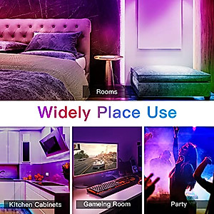 ZXMEAN Led Lights for Bedroom 50ft LED Strip Lights Music Sync Color Changing with Remote and App Control RGB LED Strip, LED Lights for Room Decor Home Party Decoration (2 Rolls of 25ft)