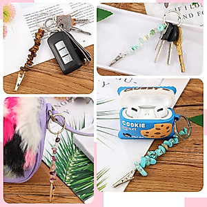 6 Pieces Credit Card Puller Gemstone Debit Bank Card Grabber Handmade for Long Nails Multi Use Clip Touchless ATM Card Grabber for Women Girls