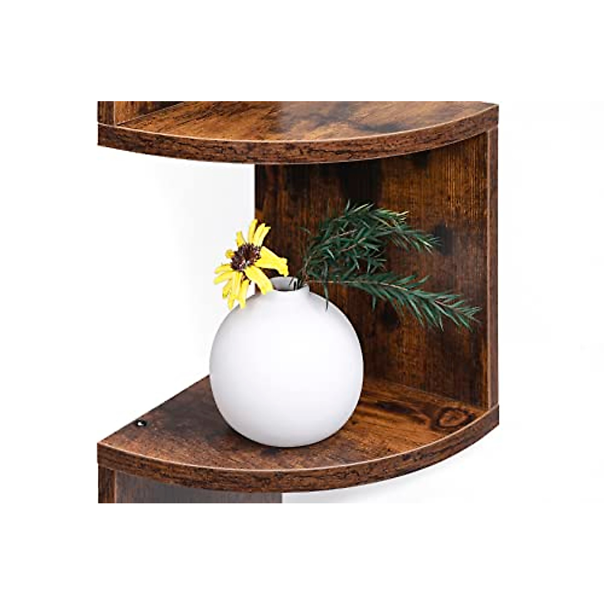 Nyehiret 4 Tier Corner Wall Mounted Shelf,Corner Shelf Unit Wall Mount Racks,Wall Organizer for Bedrooms, Bathrooms, Kitchen, Offices and Living Rooms