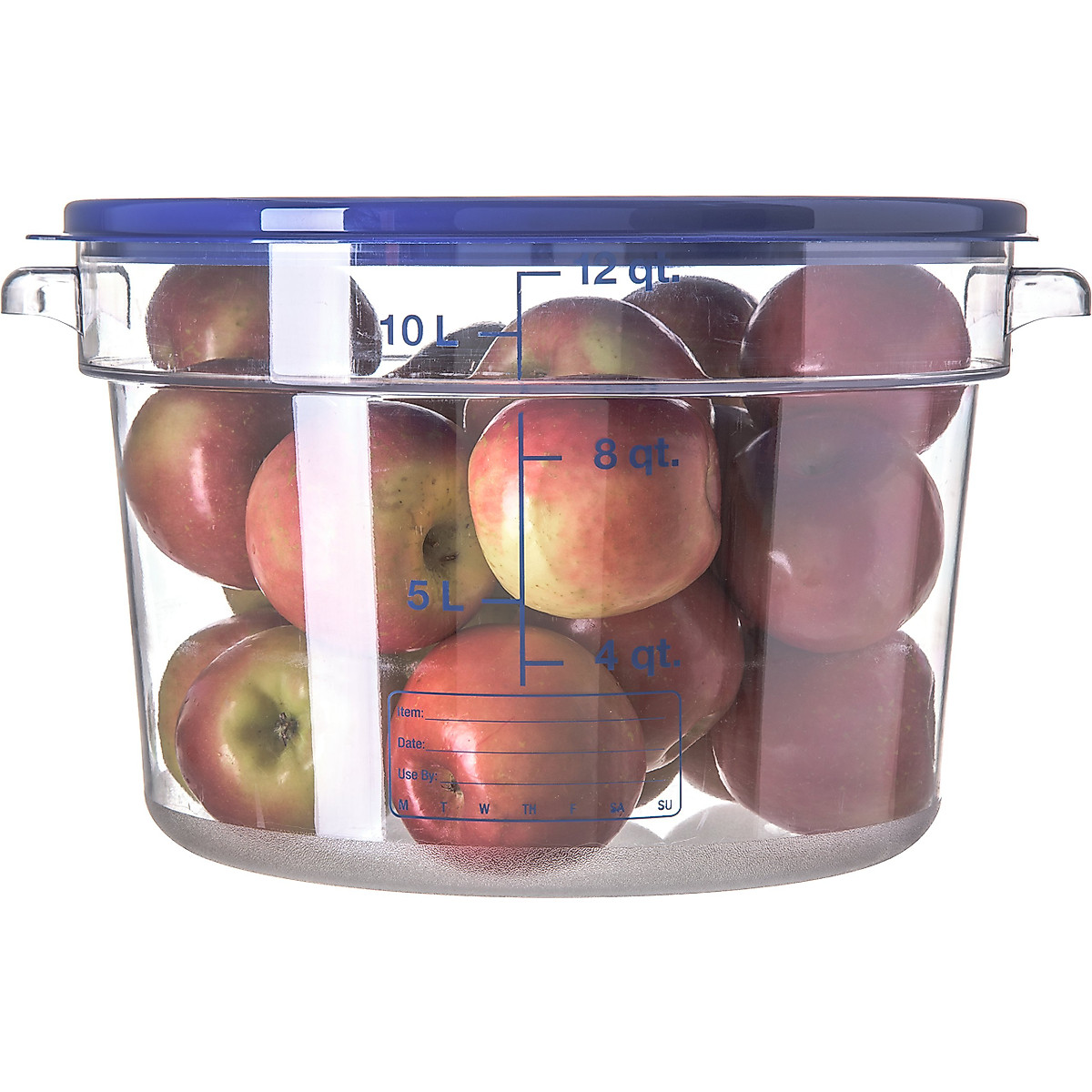 CFS 1076707 StorPlus Polycarbonate Round Food Storage Container, 12 Quart, Clear