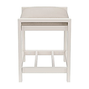 Hillsdale Furniture Amelia, White Vanity Stool
