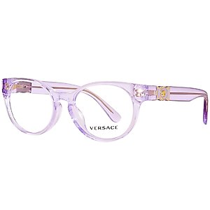 Versace Kids VK 3323U 5372 Transparent Pink Plastic Oval Eyeglasses 47mm