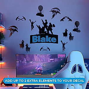 CRYPTONITE Personalized Name Famous Game Wall Decor I Wall Stickers for Bedroom Decor I Nursery Wall Decal for Boys & Girls I Boys Bedroom Decor I Stickers for Kids Wide 20"x18" Height (Small)