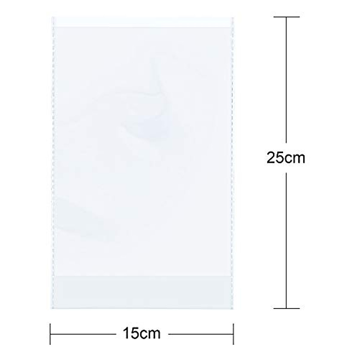 HESTYA 50 Counts Clear Flat Cello Treat Bags Cellophane Block Bottom Storage Bags Sweet Party Gift Home Bags with 60 Pieces Colorful Bag Ties (15 x 25 cm/ 5.9 x 9.8 Inch)