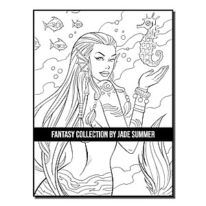 Fantasy Collection: An Adult Coloring Book with 100+ Incredible Coloring Pages of Mermaids, Fairies, Vampires, Dragons, and More!