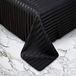 Sisher 5Pcs King Comforter, Stripe Silk Bedding Sets for Man Woman, Luxury Rich Black Bed in a Bag King (1 Comforter, 2 Pillowcases, 1 Flat Sheet, 1 Fitted Sheet)