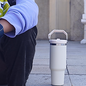 Dreamfocus 40 oz Handle Flip Straw Lid Replacement for Stanley 40 oz Tumbler, Not for 30 oz