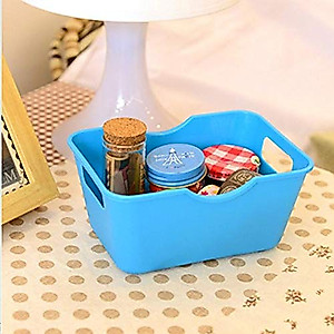 AKIWOS Plastic Desktop Stuffs Organizer Makeup Storage Baskets Space-Saving Perfect for Storing Small Household Items
