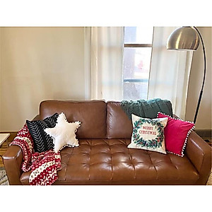 JIANEEXSQ Creative Star Pillow Home Decorative White Star Plush Stuffed Pillow Cushion (White)