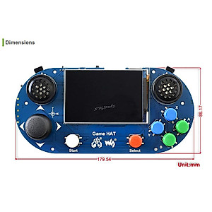 Game HAT Raspberry Pi Handheld Game Console Kit Portable Video Classic Gaming Console with 3.5" 480×320 IPS Screen Display Monitor for Raspberry Pi A+/B+/2B/3B/3B+/4B/Zero/Zero W @XYGStudy
