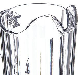 Carlisle FoodService Products Clear Pitcher Tall Pitcher, Plastic Pitcher for Restaurants, Catering, Kitchens, Plastic, 32 Ounces, Clear
