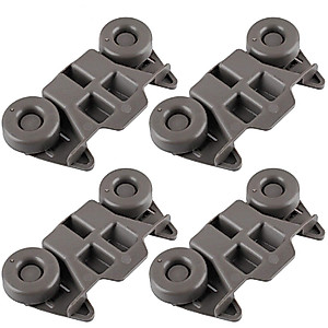 UPGRADED W10195416 (Packs of 4), Resistant to Rust Dishwasher Wheels Lower Rack for Kitchenaid Whirlpool Maytag Kenmore. Dishwasher Rack Parts W10195420 AP5983730 W10579095A Replacement Wheels